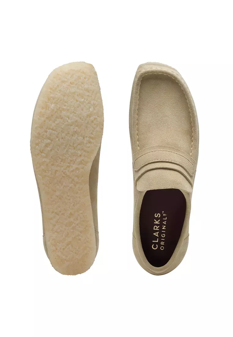 Buy CLARKS Mens Wallabee Loafers - Maple Suede 2025 Online | ZALORA