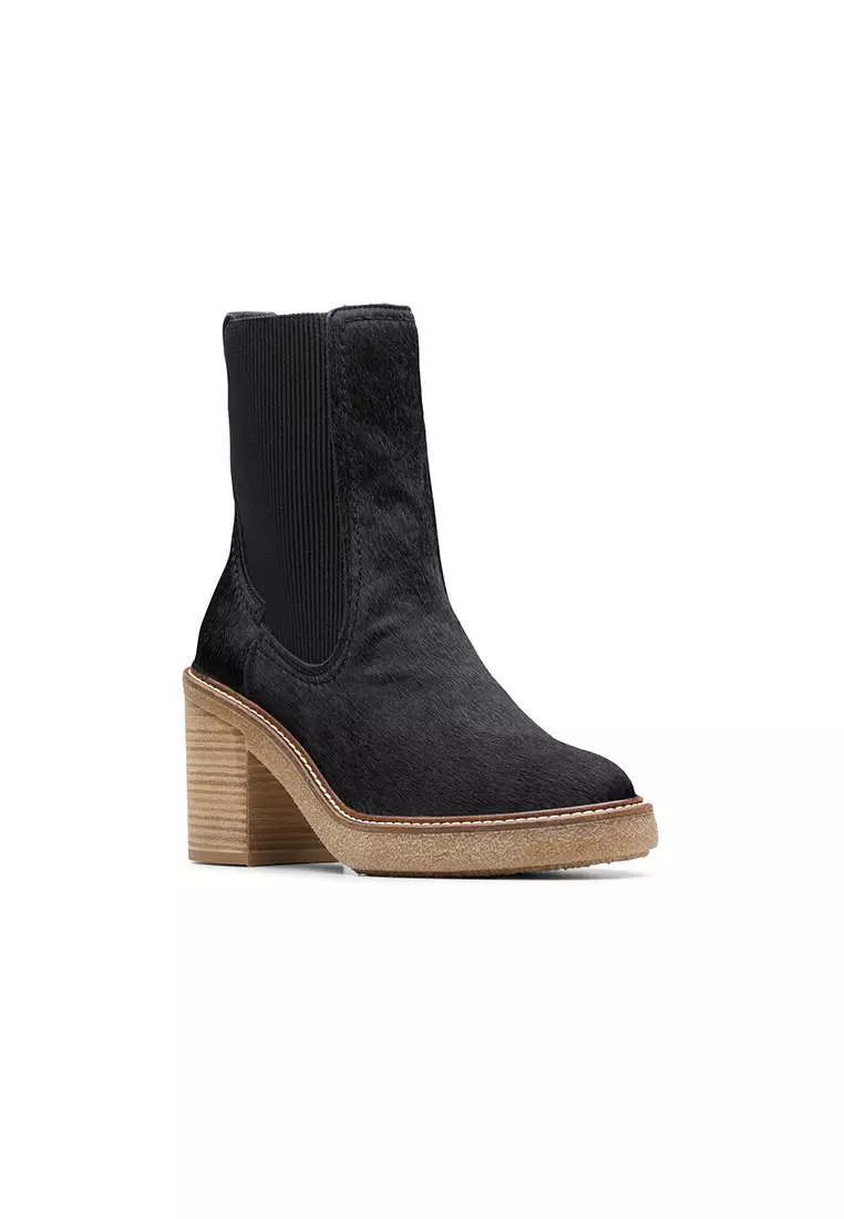 Buy CLARKS Womens Cassiano Top Chelsea Boots - Black Interest 2025 ...