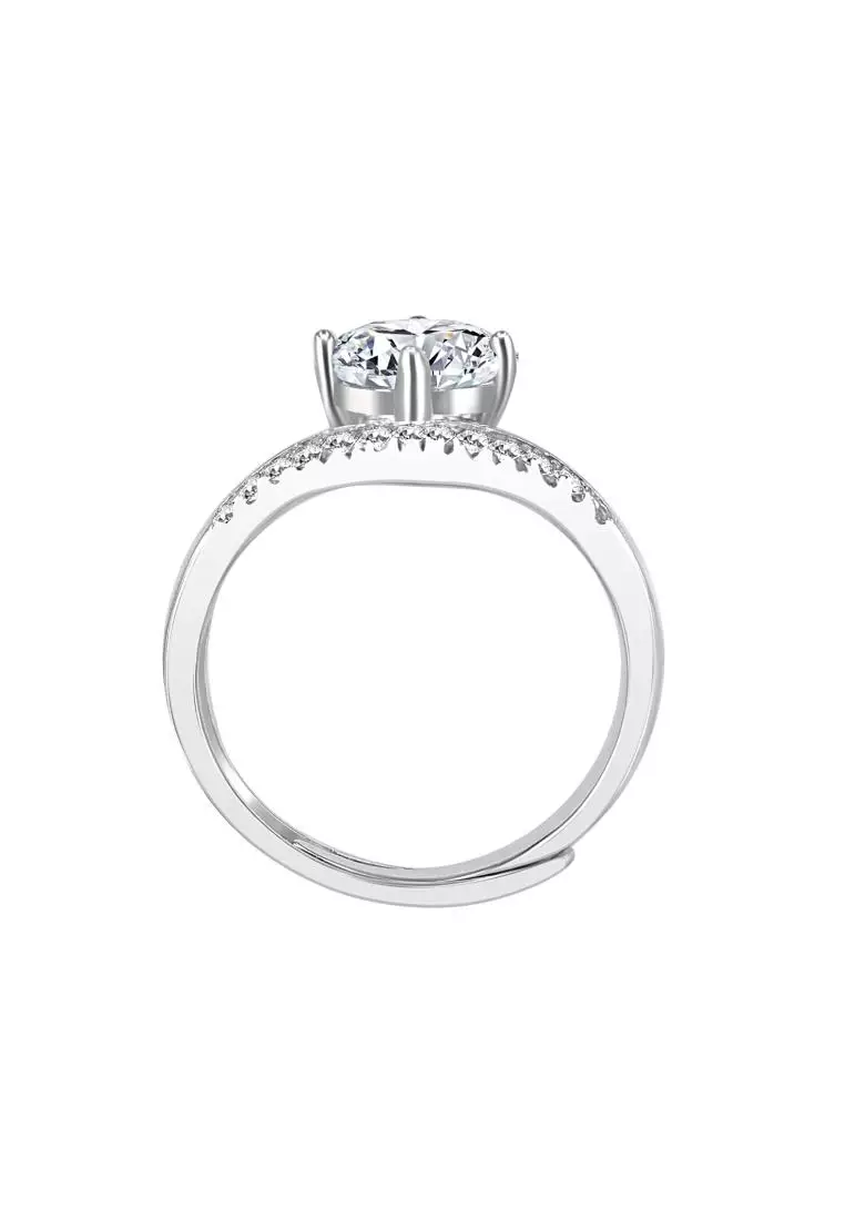 Jual Her Jewellery Berlian Moissanite Le Jeanne Ring [GRA CERTIFICATE ...