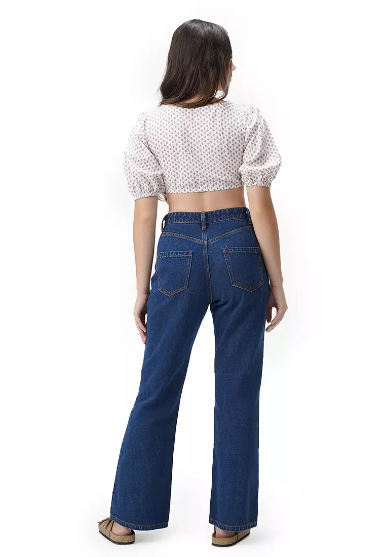 Buy JUST G Two Ways To Wear Diamond Print Blouse 2026 Online | ZALORA ...