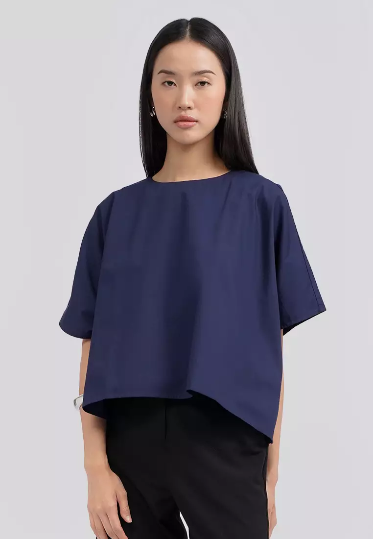 Jual Executive Round Neck Wide Sleeves Blouse Original 2025 | ZALORA Indonesia