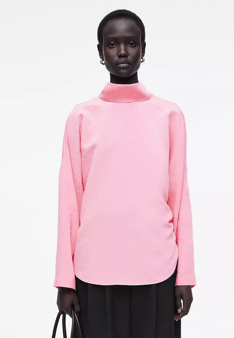 Buy COS Neck-Tie Circle-Cut Blouse 2025 Online | ZALORA