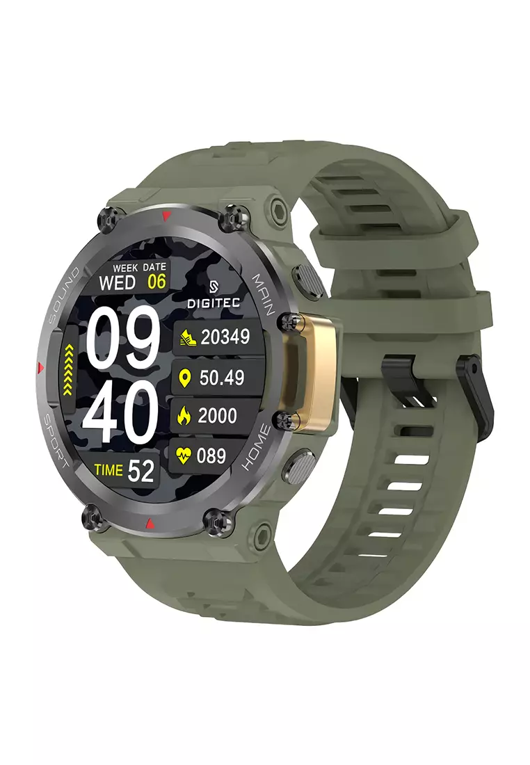 Jual Digitec Digitec Gama - Jam Tangan Smartwatch Pria - Green Rubber ...