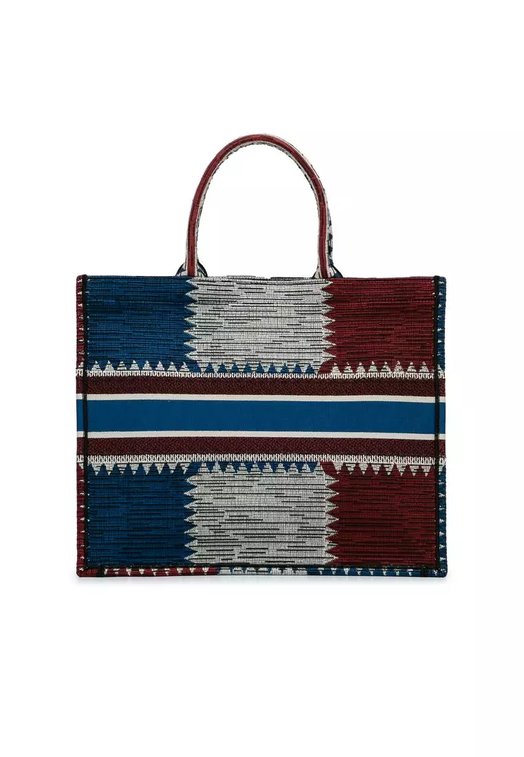 Buy Dior Pre-Loved Dior Large French Flag Book Tote 2025 Online ...