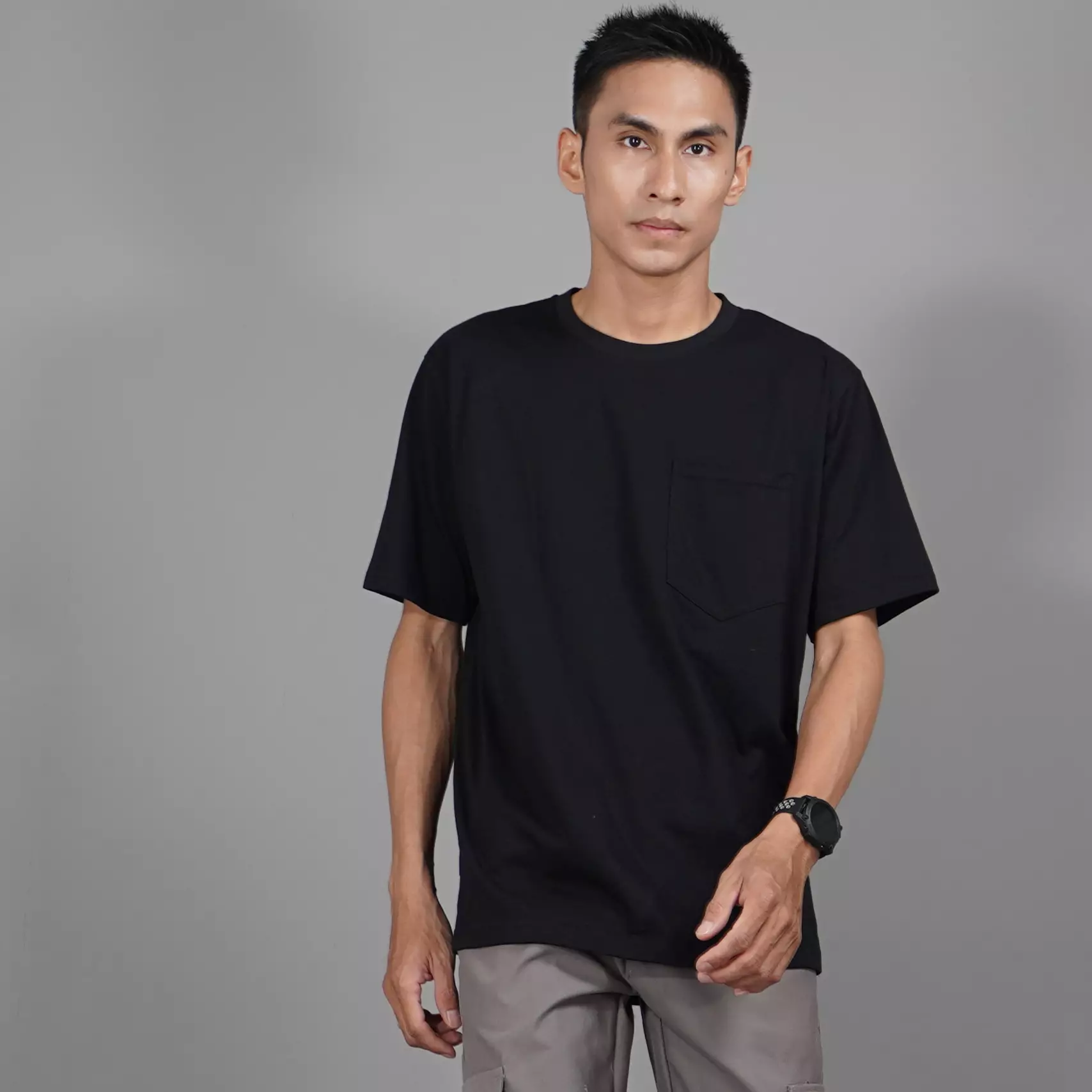 Jual Okechuku DANIEL Casual T-Shirt Pria Kaos Polos Pria Kaos Hitam Pria Oversized T-Shirt ...