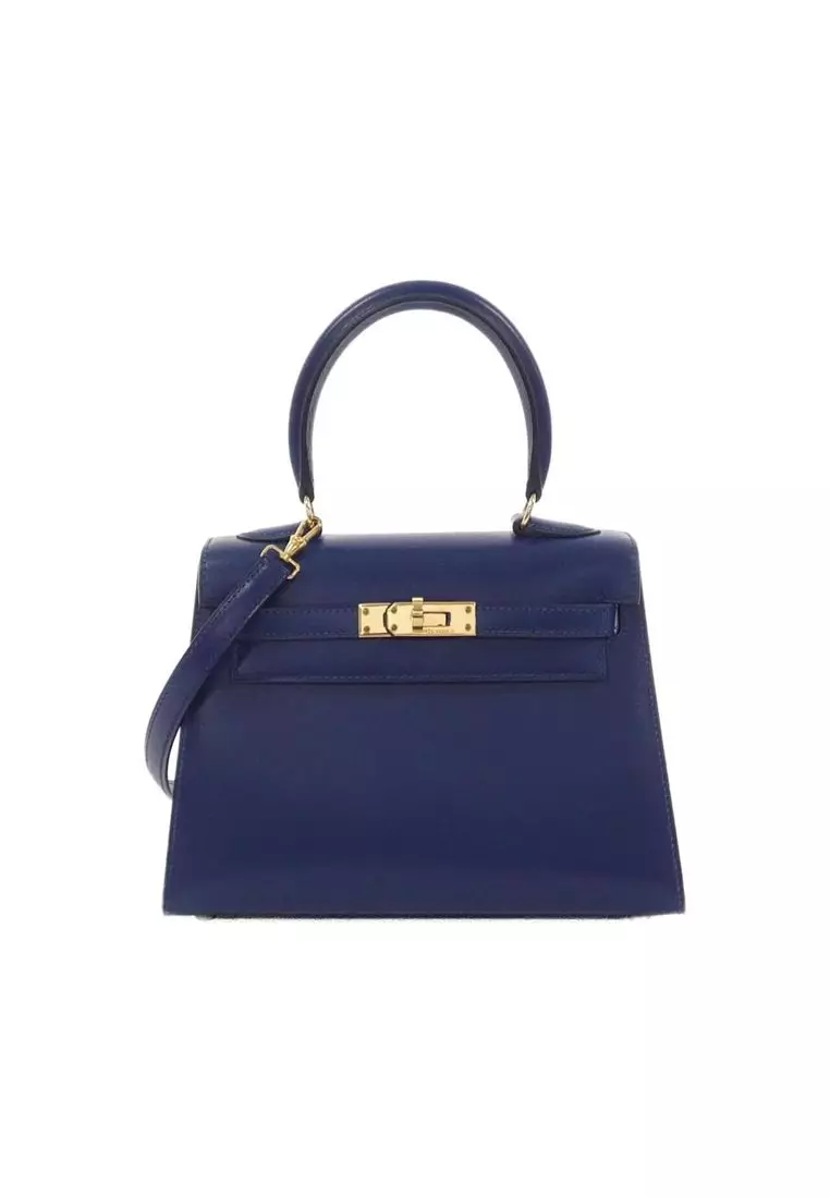Buy Hermes Pre-Loved Hermès Blue Leather Kelly Mini Online | ZALORA ...