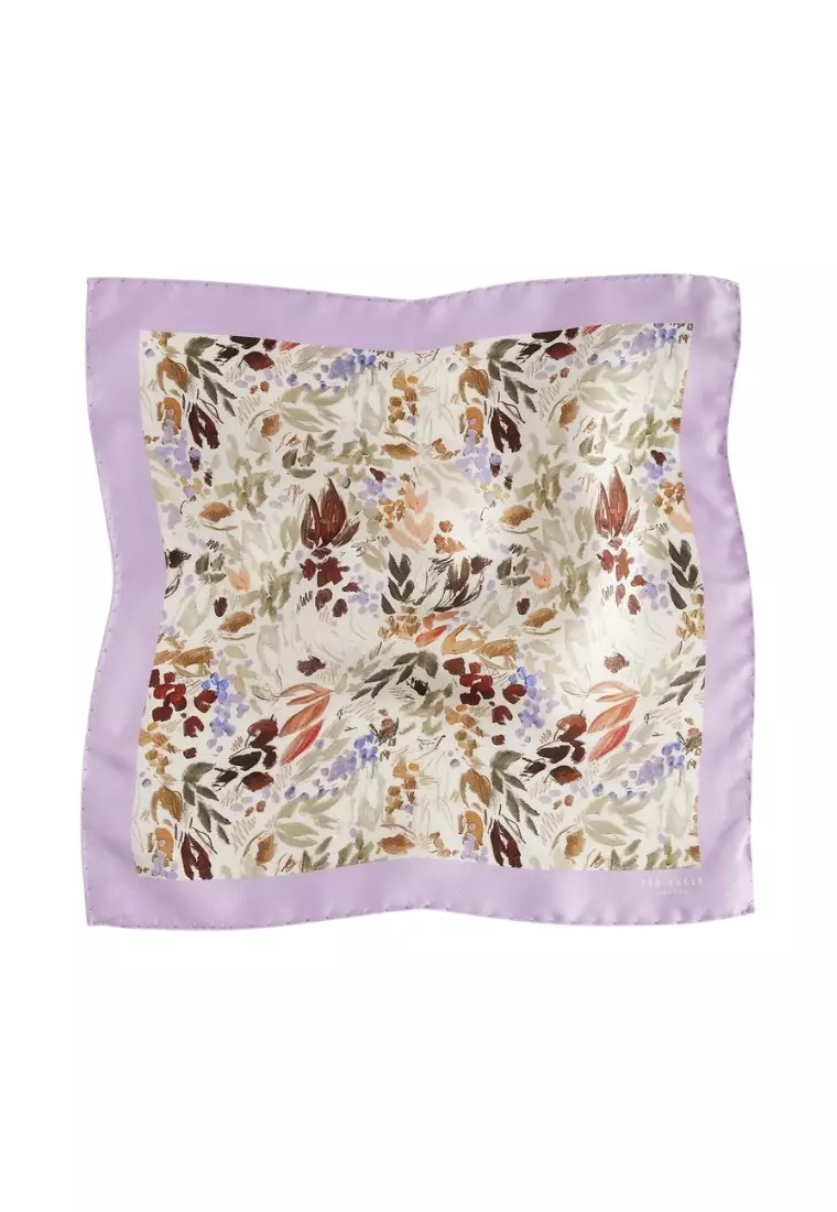 Buy TED BAKER Ted Baker Bold Floral Silk Pocket Square Online | ZALORA ...