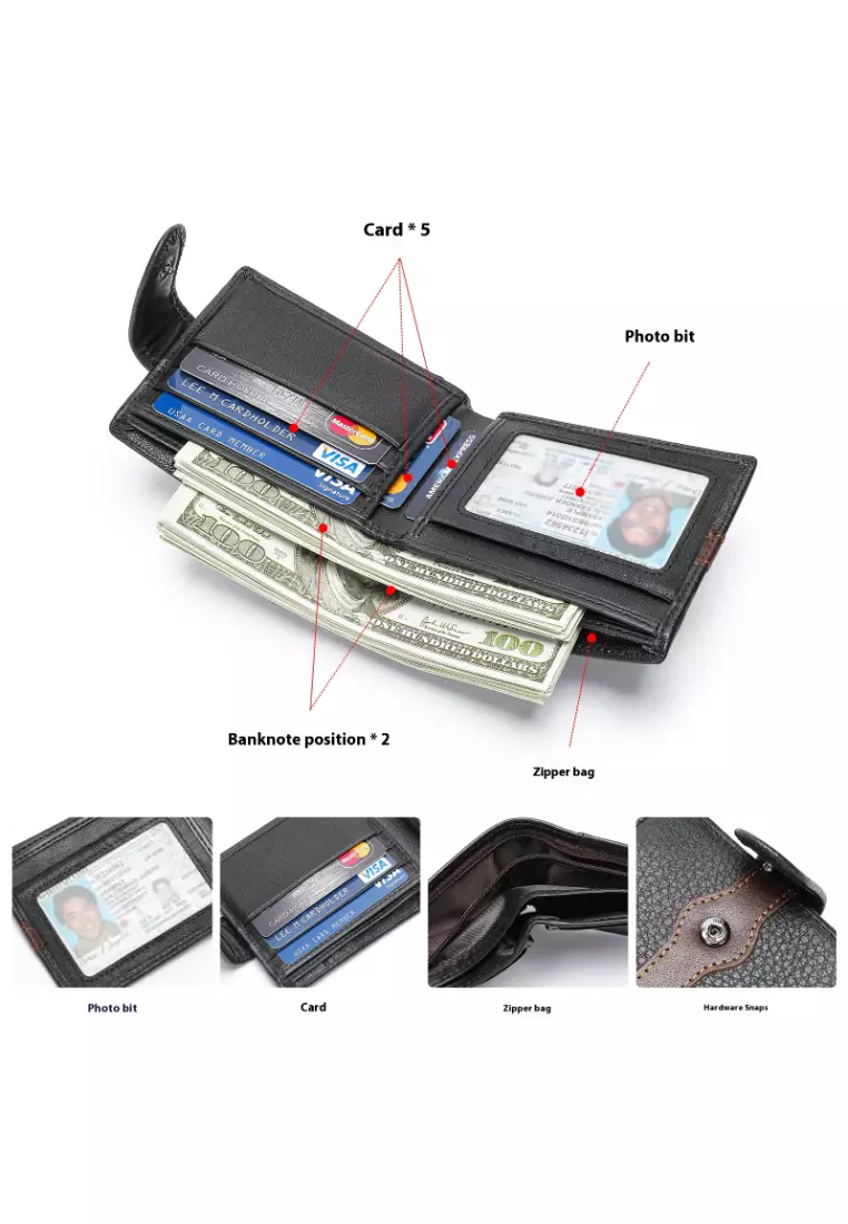 Buy Lara British Style Coin Coin Purse, Genuine Cowhide Simple Multi ...