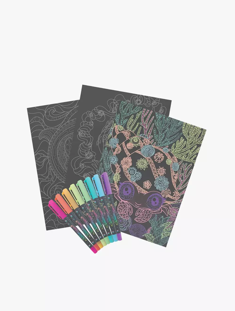 nebulous stars black pages coloring book