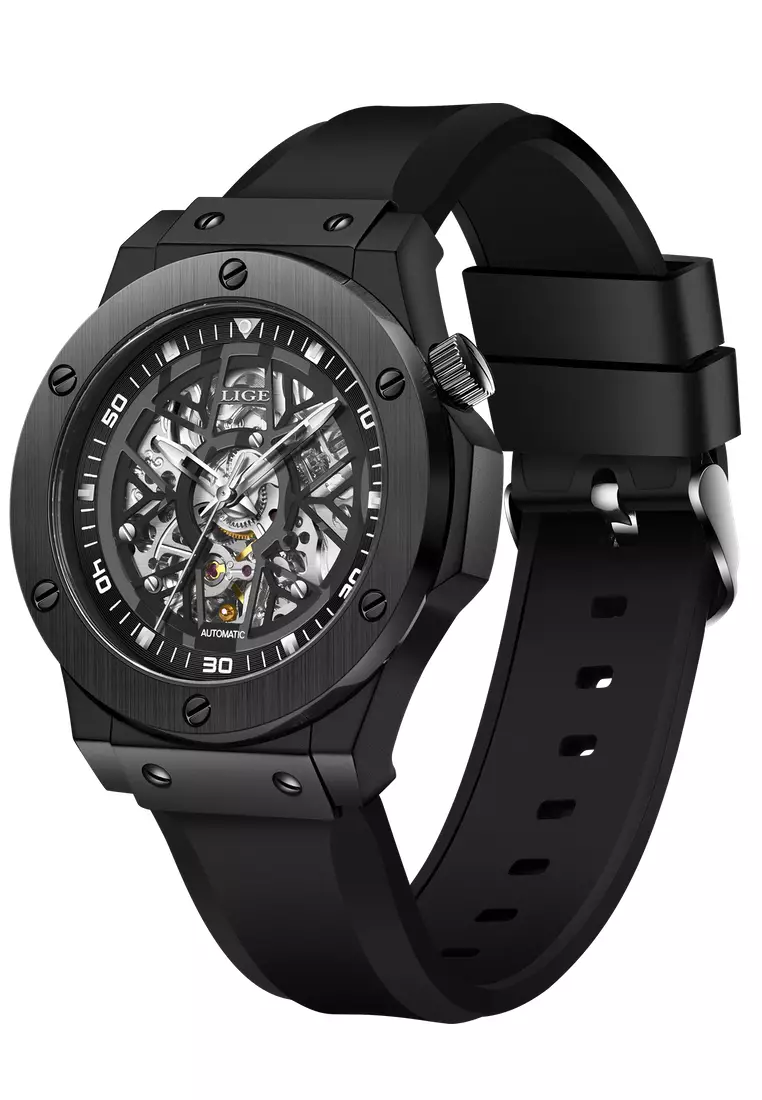 LIGE Automatic Unisex Diver's Stainless Steel Self-winding Watch, see ...