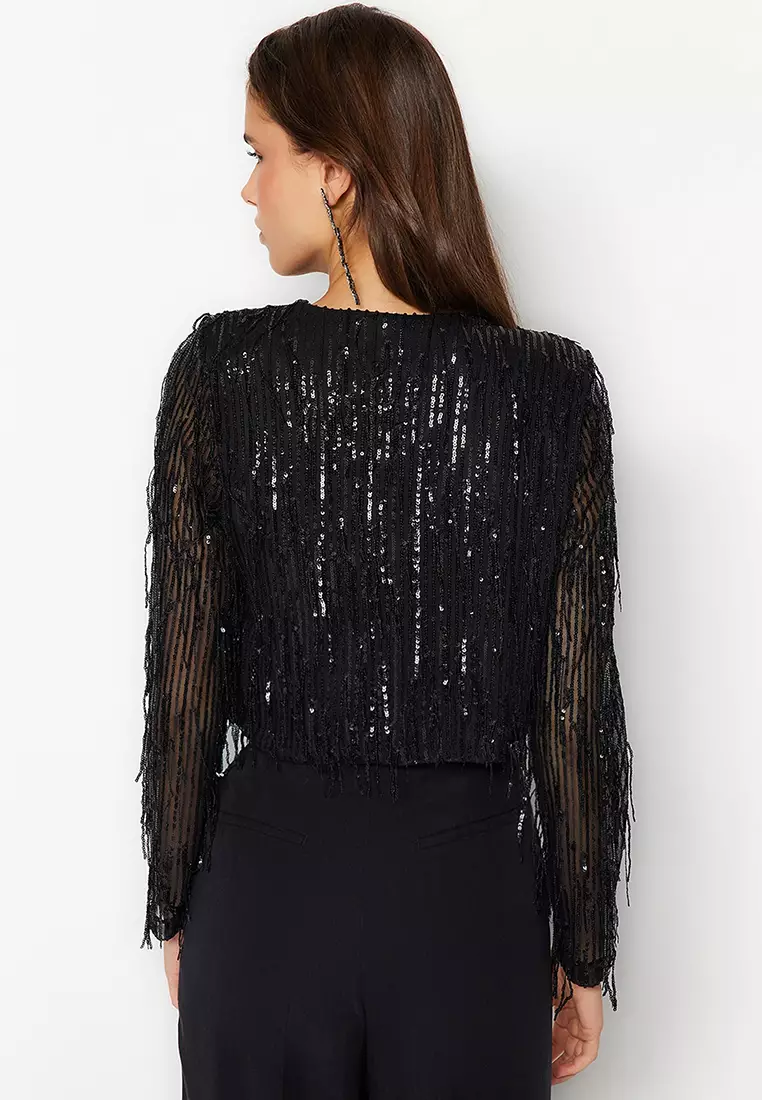 Buy Trendyol Sequin Jacket 2026 Online | ZALORA Philippines
