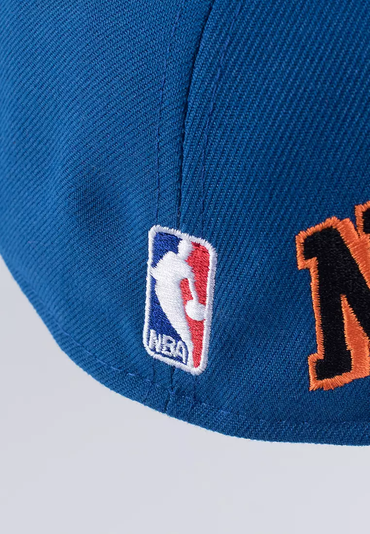 Buy NBA Real Hoops Patch Logo New York Knicks Mens Flex Fit Flat Cap ...