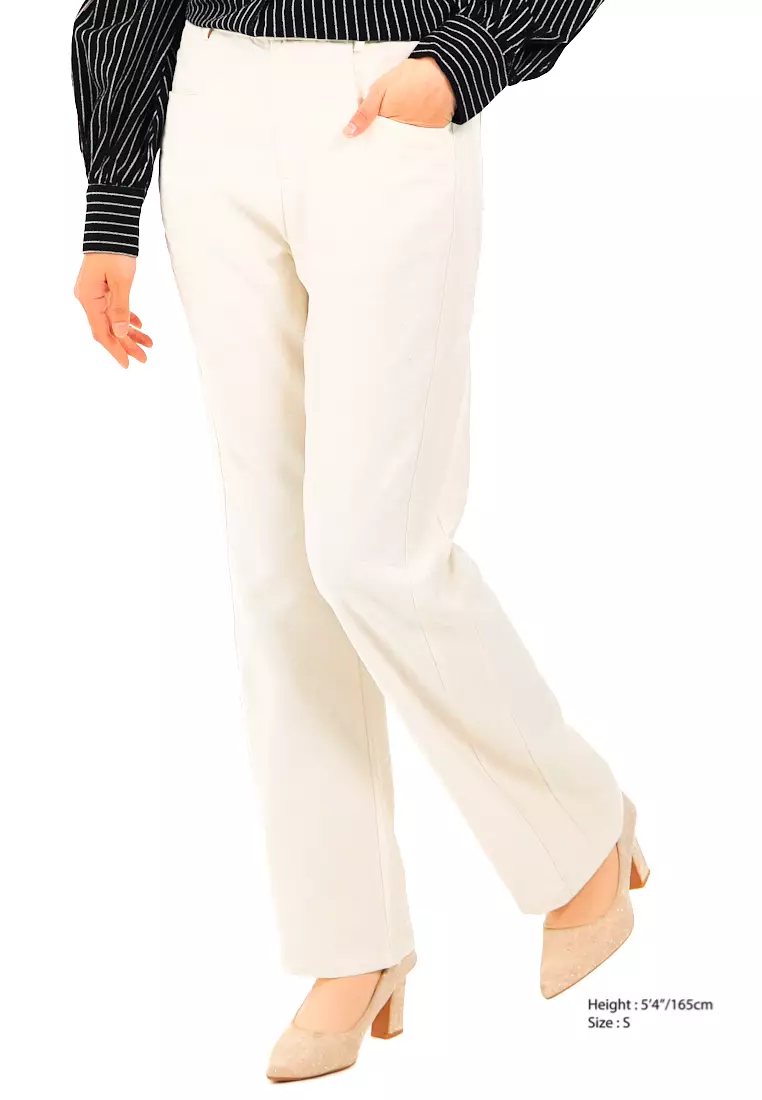 Buy Gene Martino Gene Martino Lenora Straight Pants 089 Online | ZALORA ...