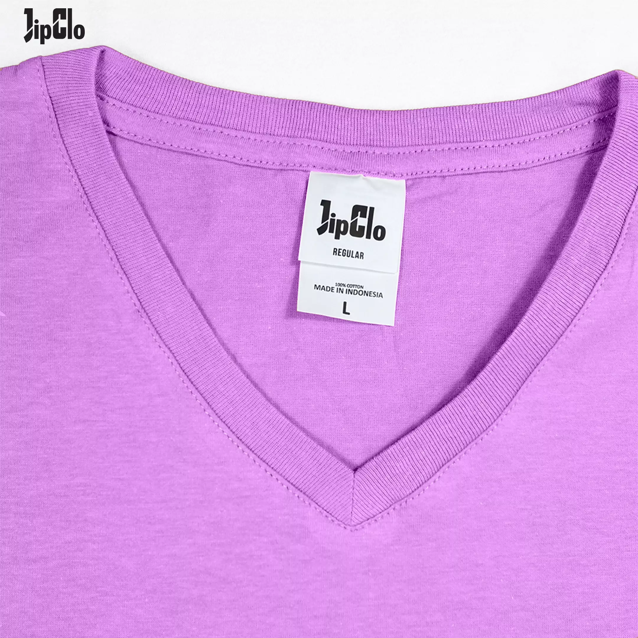 Jual Jipclo Jipclo Kaos Polos Basic V-Neck T-Shirt Cotton 30s Ungu ...