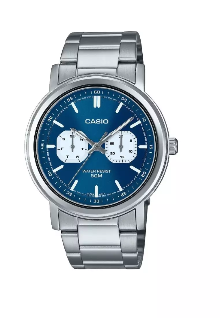 Buy Casio Casio General Analog Blue Dial Stainless Steel Men's Watch MTP-E335D-2E1VDF 2024 ...