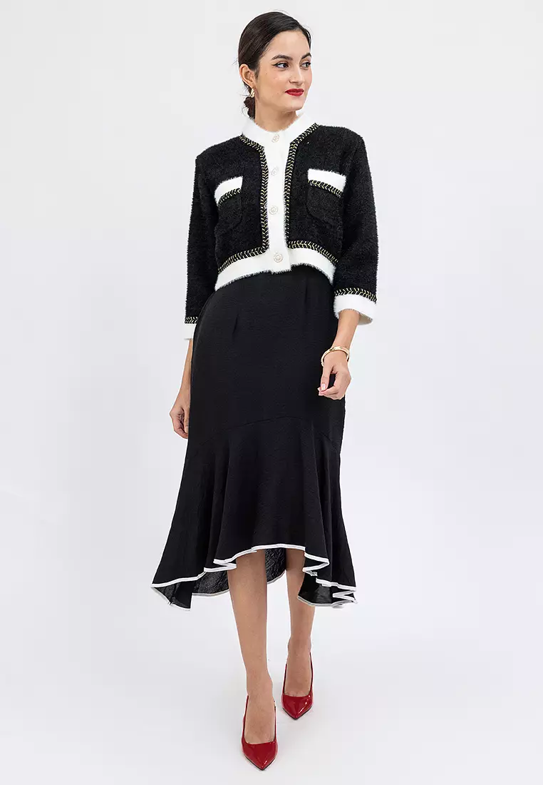 Buy BADOMODA HALINA B/W Thick Knit Blazer 2026 Online | ZALORA Philippines
