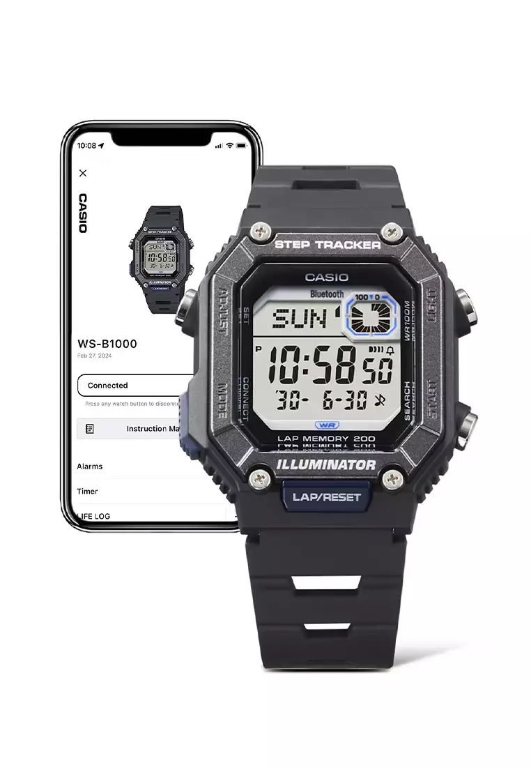 Jual CASIO Casio Standard Series - Jam Tangan Digital Pria - Black Resin Band - WS-B1000-1AV ...