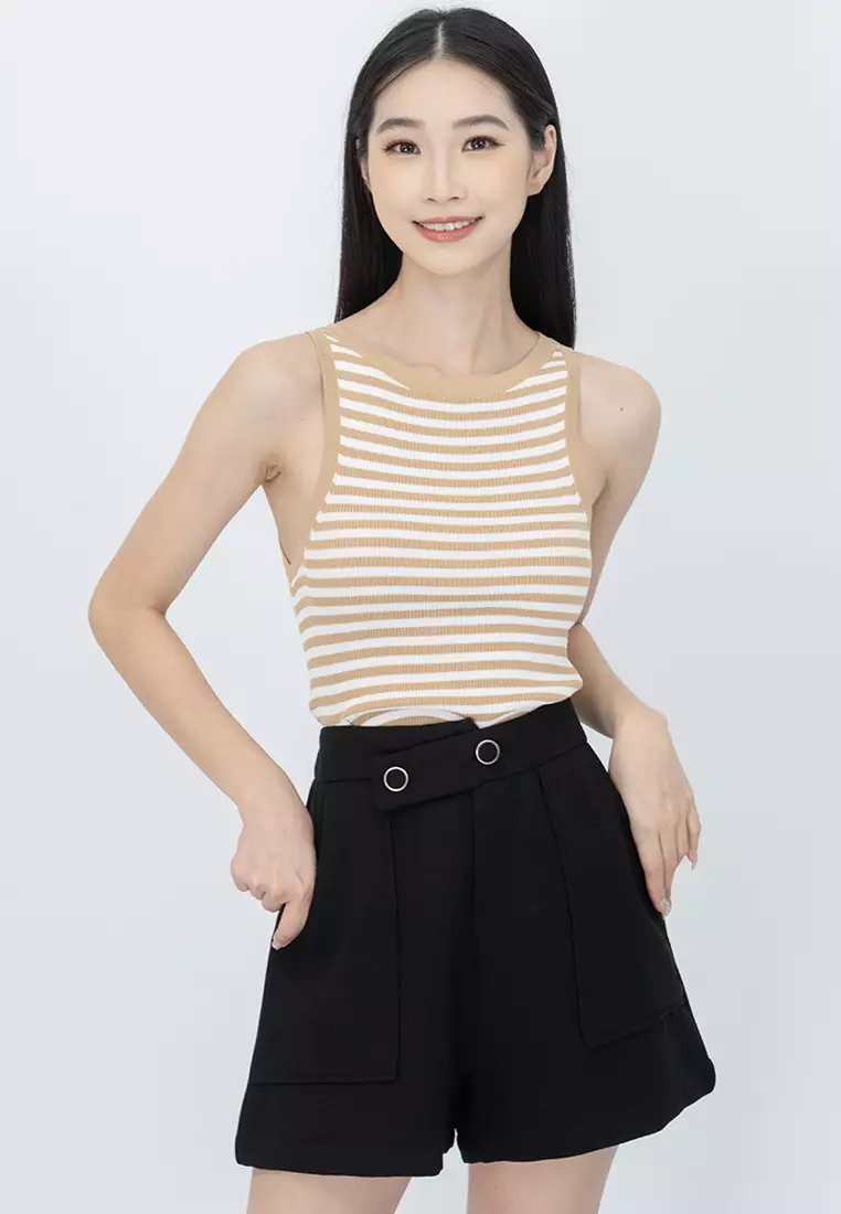Buy Plain B. Knitted Stripe Top 2026 Online | ZALORA