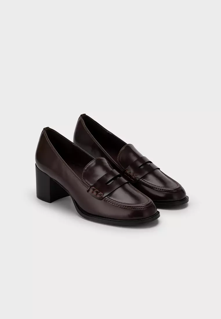 Buy nose CHUNKY HEEL PENNY LOAFERS Online | ZALORA Malaysia