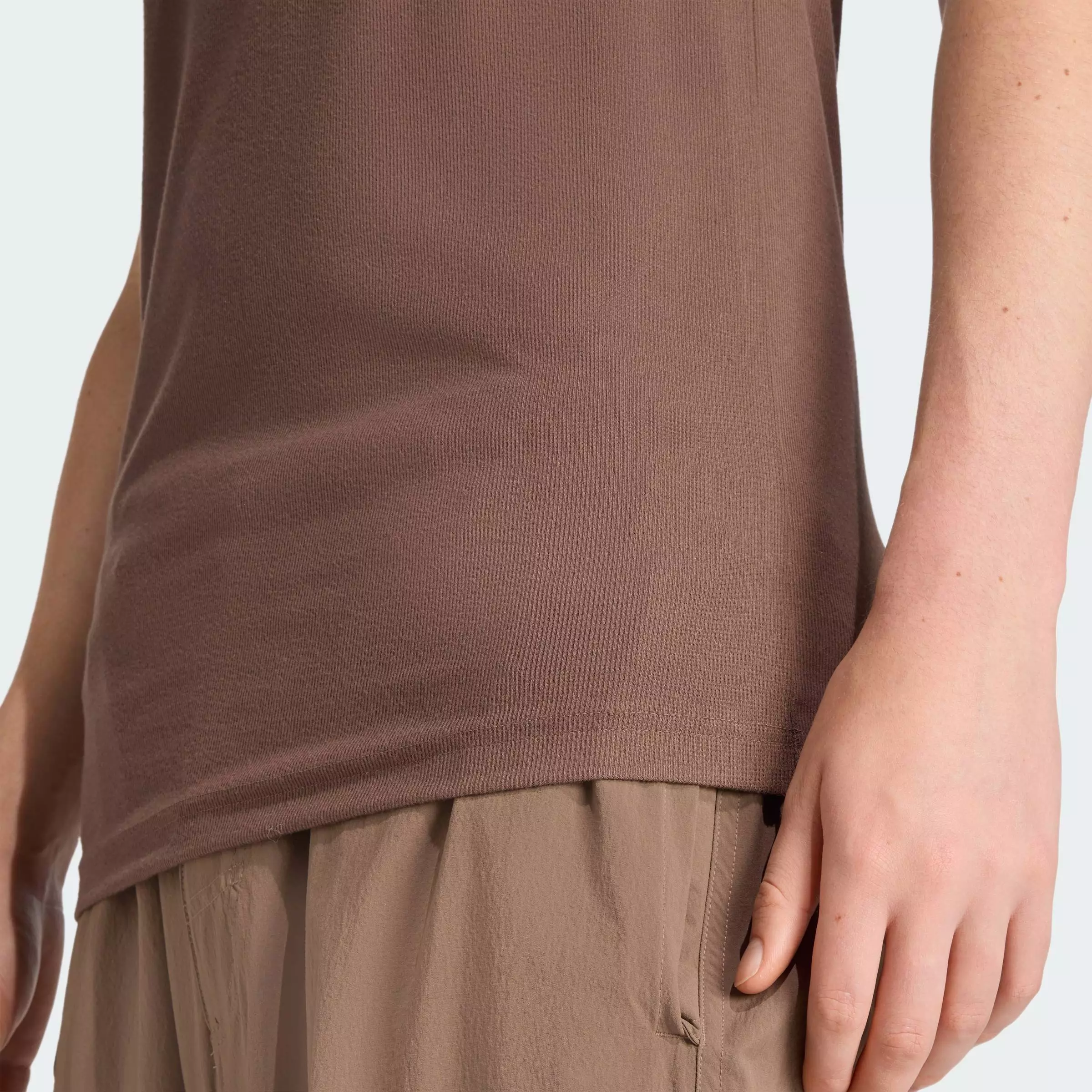 Buy ADIDAS Lifestyle Premium Essentials Tight Ribbed Tank Top Men Brown ...