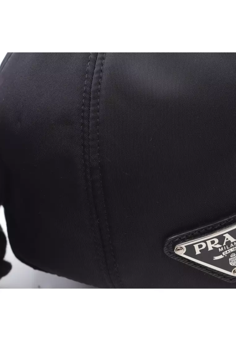 Buy Prada Pre-Loved Prada cap hat Nylon black prada logo plate 2025 ...