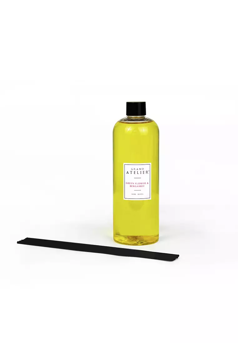 Buy Grand Atelier Green Flower & Bergamot 500ml Refill Reed Diffuser ...
