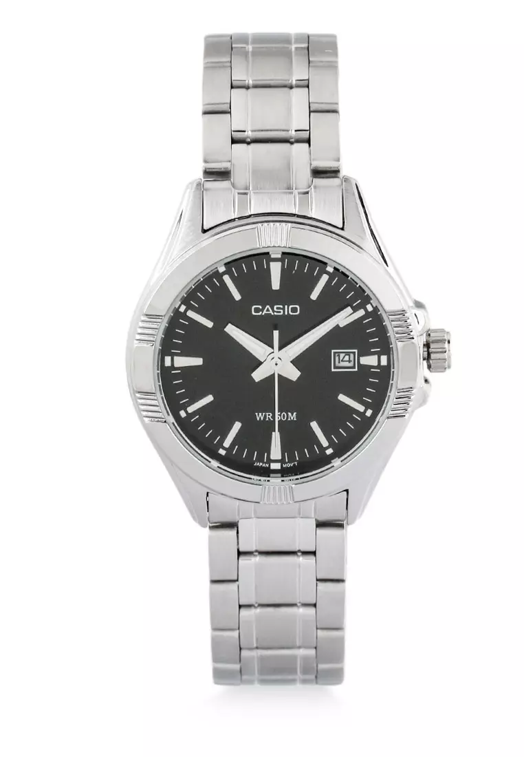 Jual CASIO Women LTP-1308D-1AVDF Silver Black Original 2025 | ZALORA Indonesia