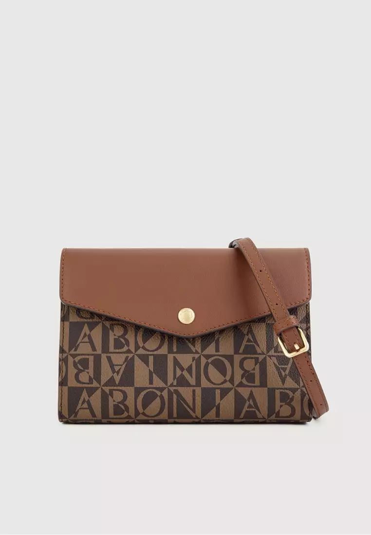 Jual BONIA Eterna Monogram Mini Crossbody Bag Brown Original 2025 ...