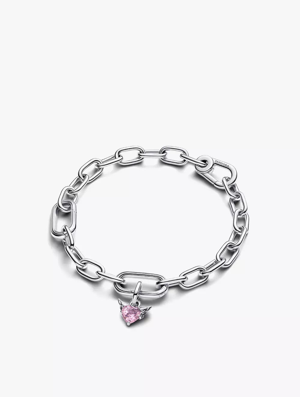 Jual PANDORA Winged Heart Sterling Silver Mini Dangle With Orchid Pink ...