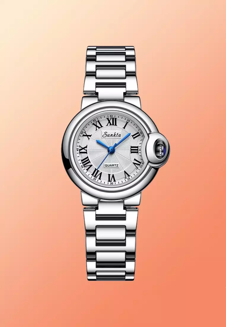 Buy LIGE SUNKTA Ladies Quartz Watch, 30mm, Stainless Steel, on Metal ...