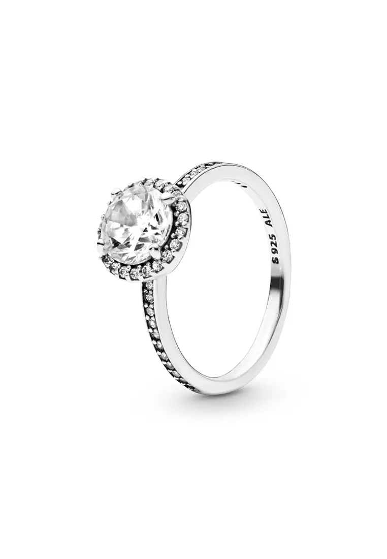 Buy PANDORA Pandora Round Sparkle Halo Silver Ring Online | ZALORA Malaysia