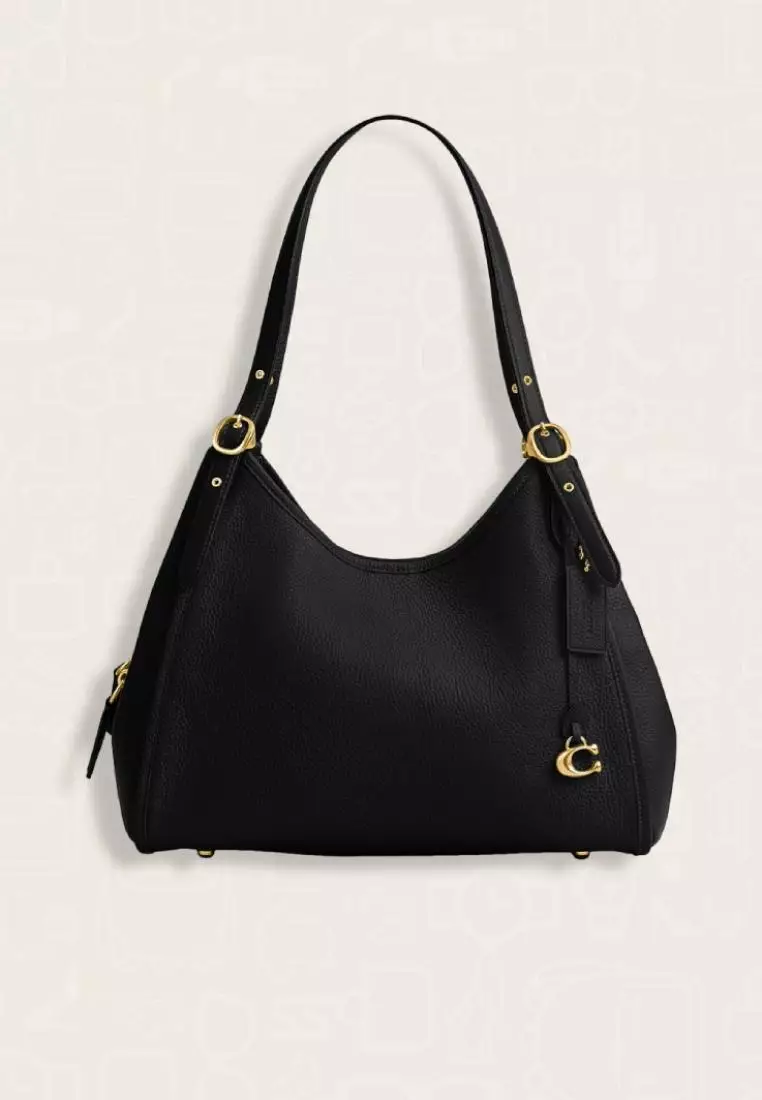 Jual Coach Coach Bella Medium Leather Shoulder Bag Black Original 2025 ...