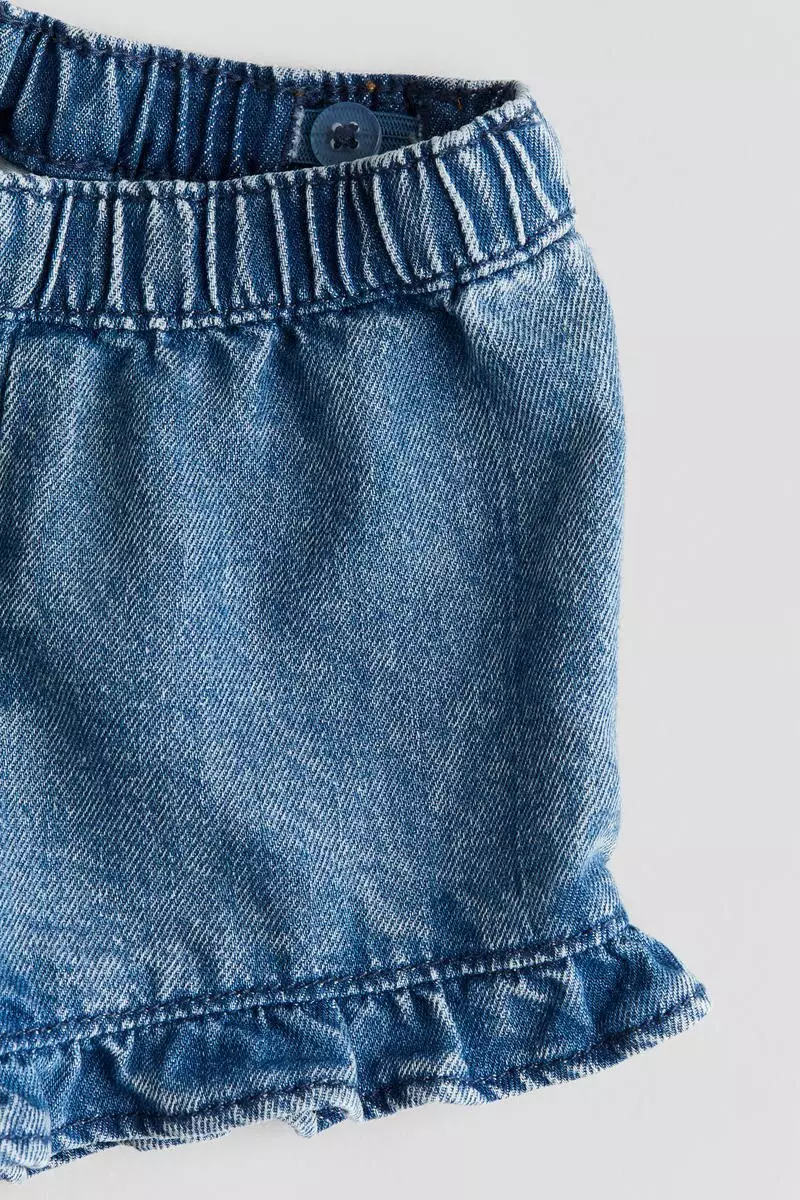 Buy H&M Frilled denim shorts 2024 Online | ZALORA Philippines