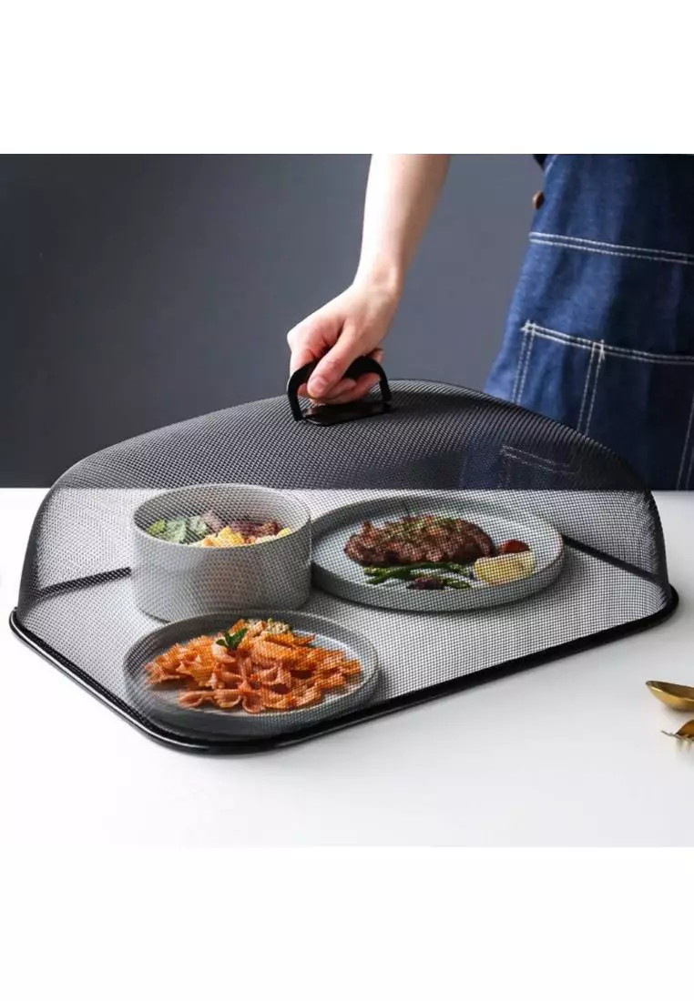 Buy HomesCulture Modern Iron Net Food Cover (Rectangular - Black) 2025 ...