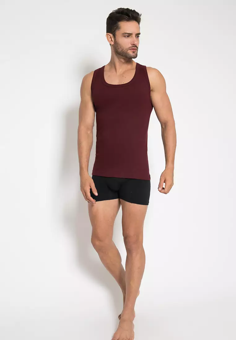 Jual LGS LGS Innerwear - Dark Red - Kaos Dalam - 1 Pcs - LETS.003.222 ...