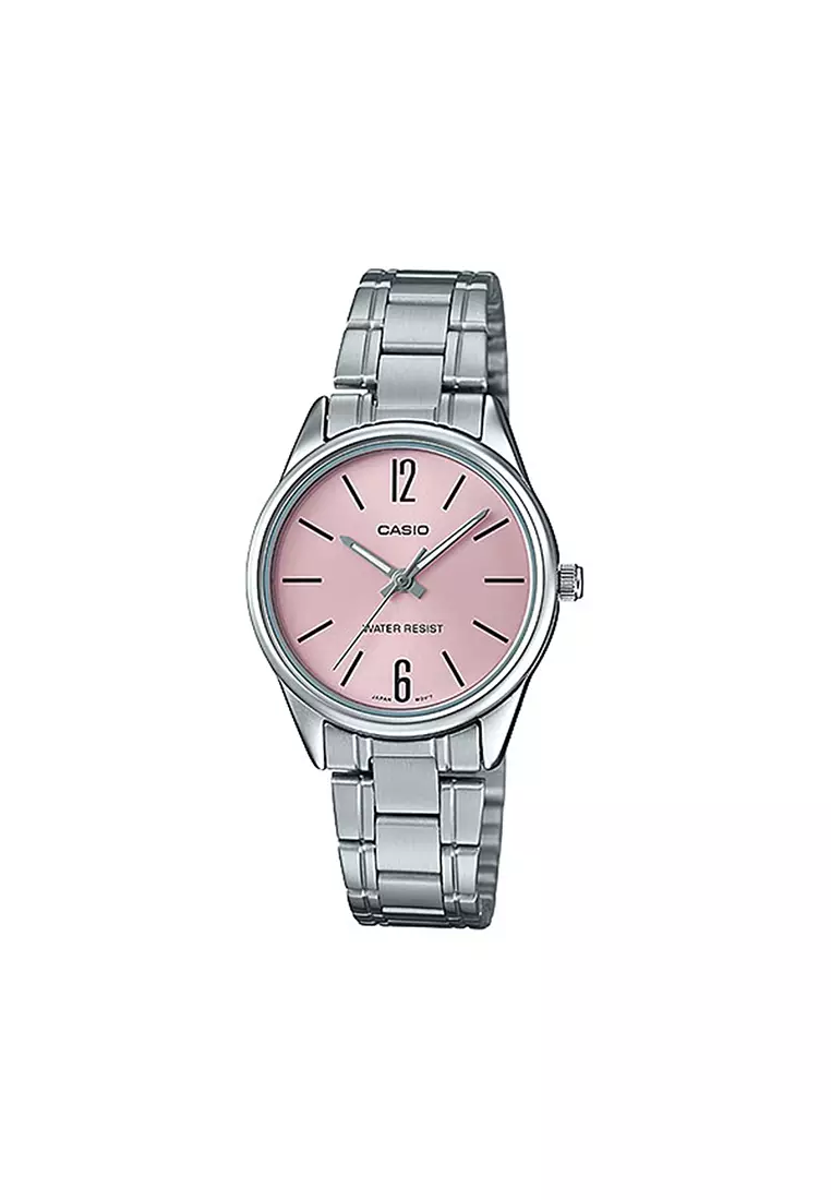 Buy Casio Watches Women's Analog Watch LTP-V005D-4B Pink dial with ...