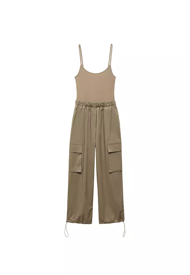 Jual Mango Parachute Overall With Braces Original 2024 | ZALORA Indonesia