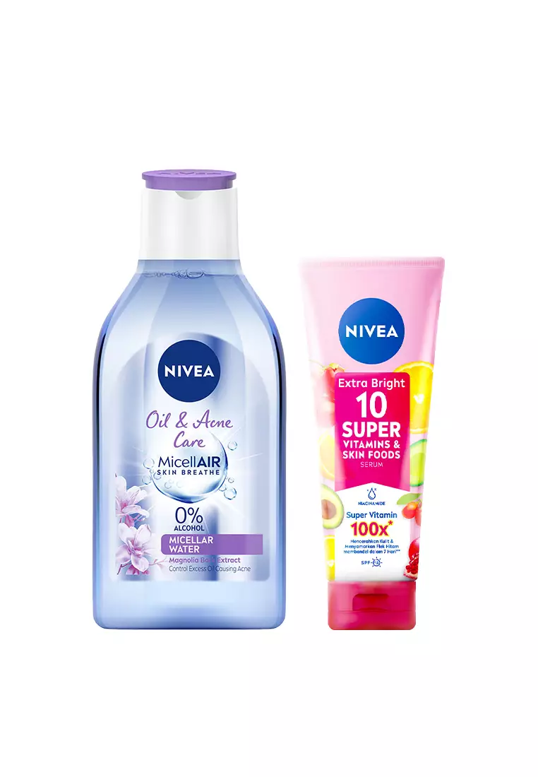 Jual Nivea NIVEA Face & Body Set - Oil Acne MicellAir + 10 Super ...