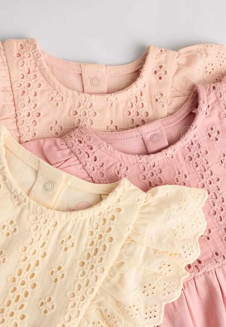 Buy NEXT 3 Pack Baby Bloomer 100% Cotton Rompers 2025 Online | ZALORA