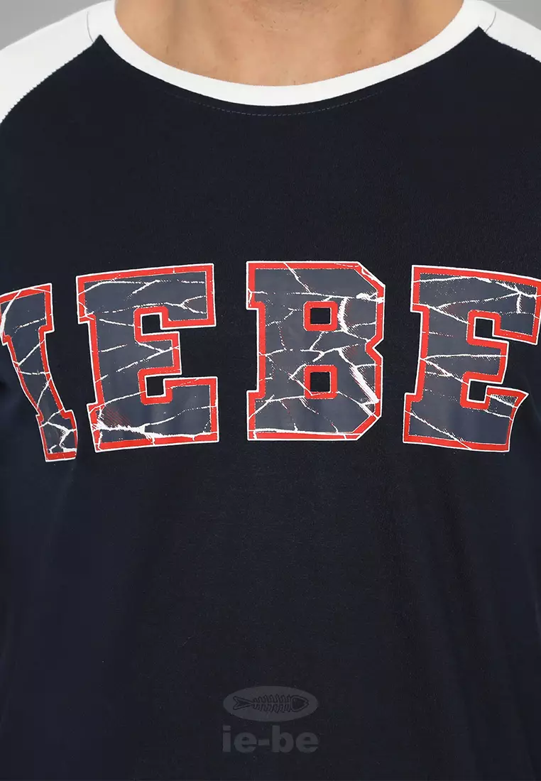 Jual IEBE Kaos Raglan Pria 7\/8 Casual IEBE K1EI2025 Original 2024 ...