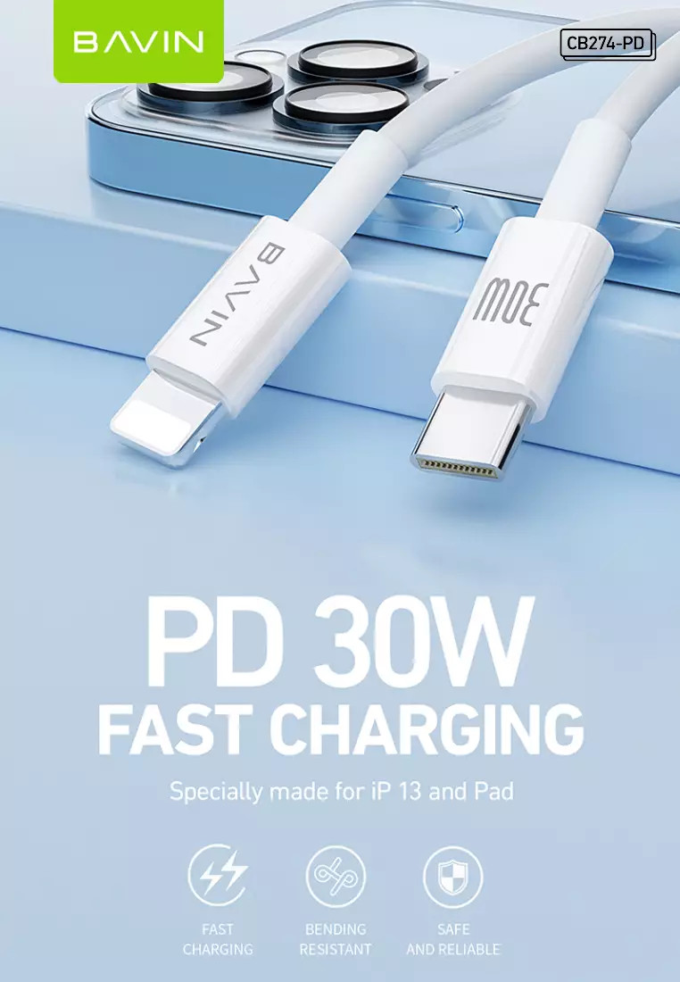 Buy BAVIN CB274 30W Type-C to iPh Data Cable Fast Charging & Data ...