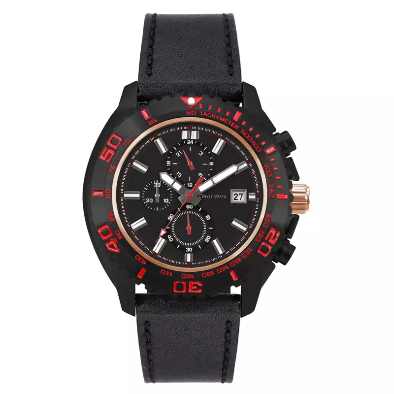 Jual Christ Verra Christ Verra Men's Watches CV 80019G-26 BLK Original ...