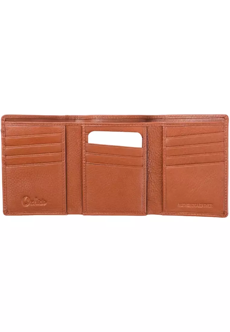 Oxhide Trifold Wallet Men -Genuine Leather Wallet -Brown Wallet ...