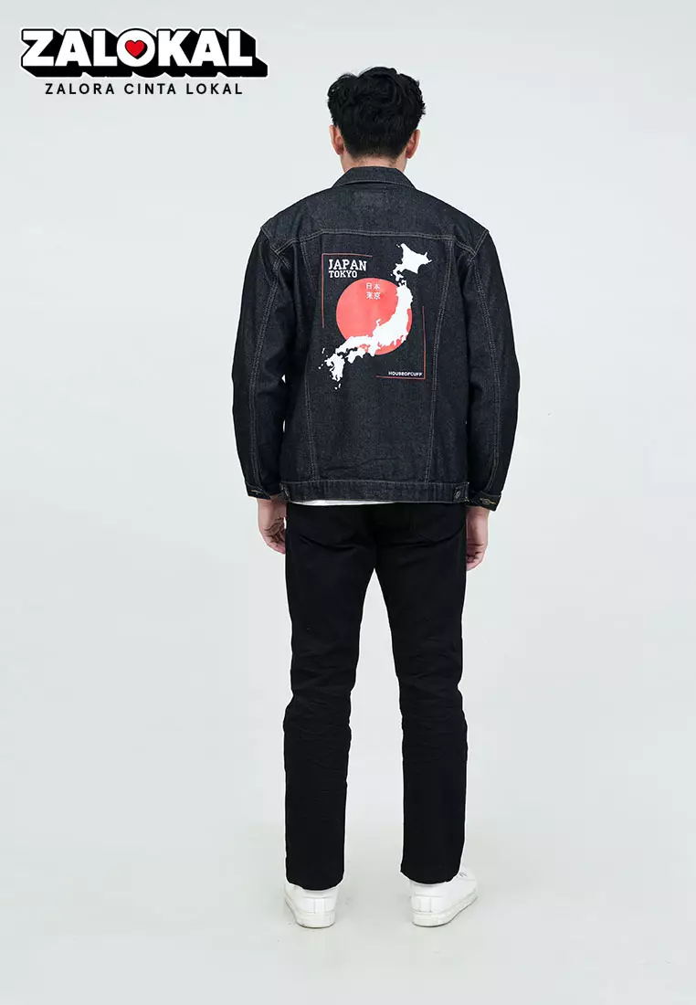 Jual House of Cuff Houseofcuff Jaket Jeans Pria Motif Japan Jaket Denim ...