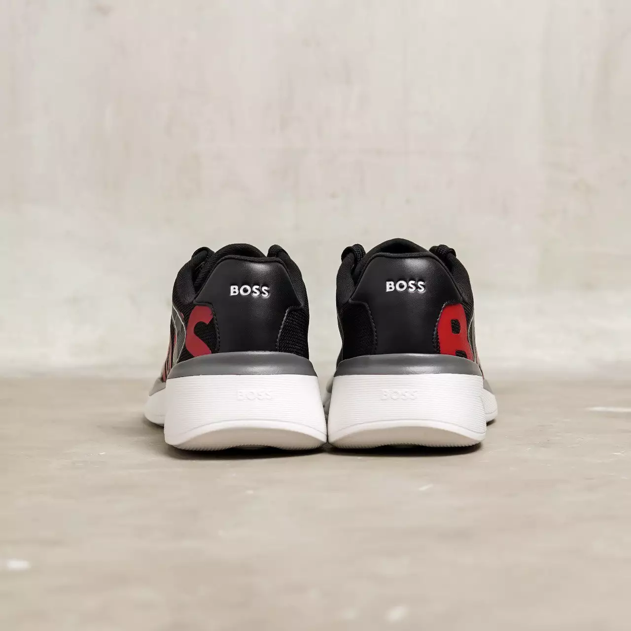 Jual Hugo Boss Sepatu HUGO BOSS DEAN MESH RED BLACK REFLECTIVE SNEAKER ...