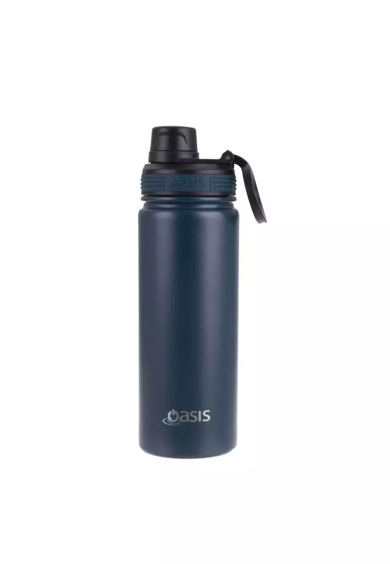 Buy Oasis Oasis Stainless Steel Insulated Sports Water Bottle with Screw Cap 550ML - Navy Online ...