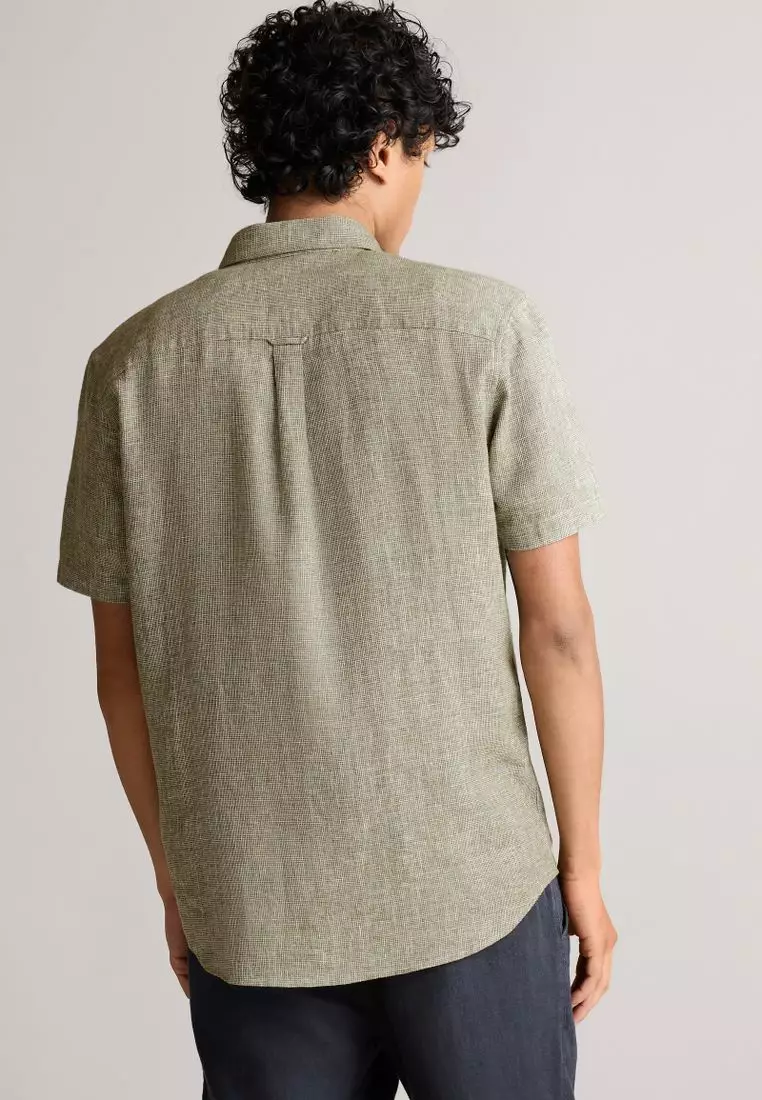 Buy NEXT Linen Blend Short Sleeve Shirt 2025 Online | ZALORA