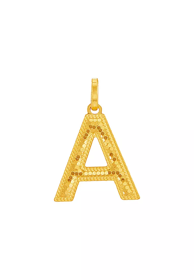 Buy HABIB HABIB 999/24K Yellow Gold Alphabet Pendant 9GP01781225(A ...