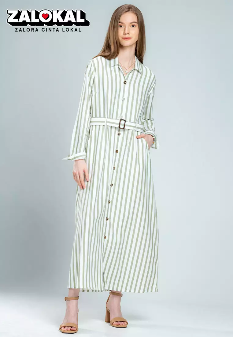 Jual C2 Outfitters C2 Zuriel Green Dress Wanita Original 2025 | ZALORA ...