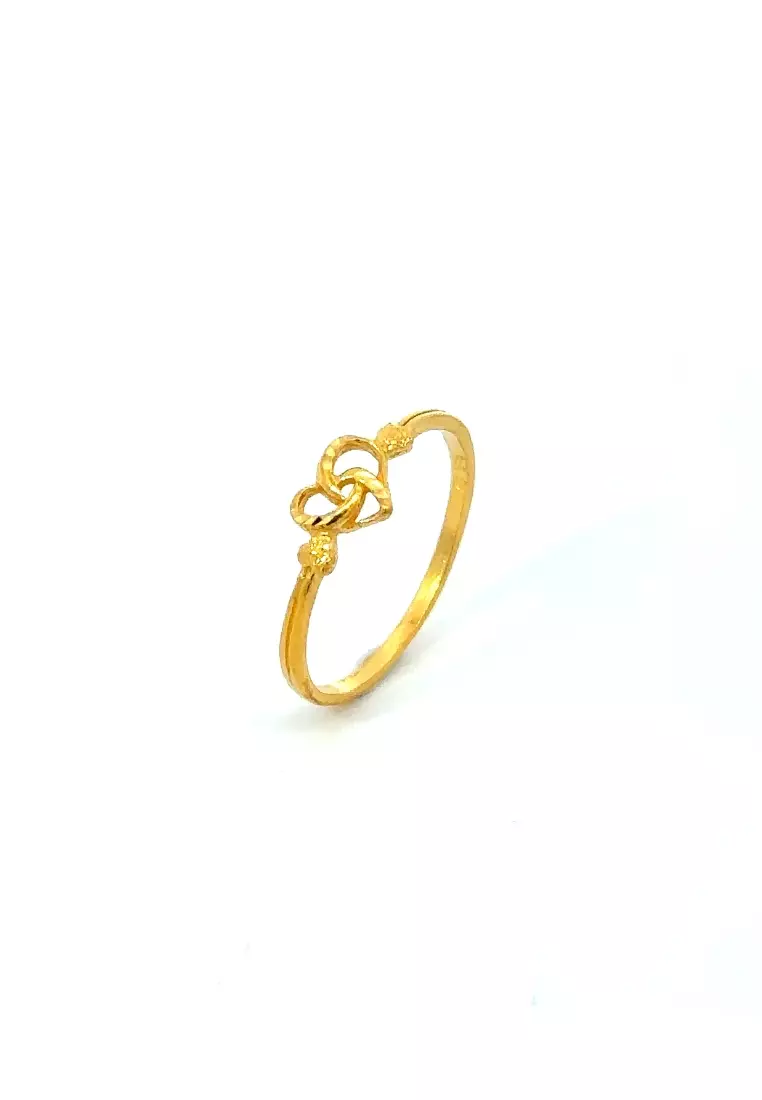 Buy Poh Kong POH KONG 916/22K Gold Exquisite Hearts Ring Online ...